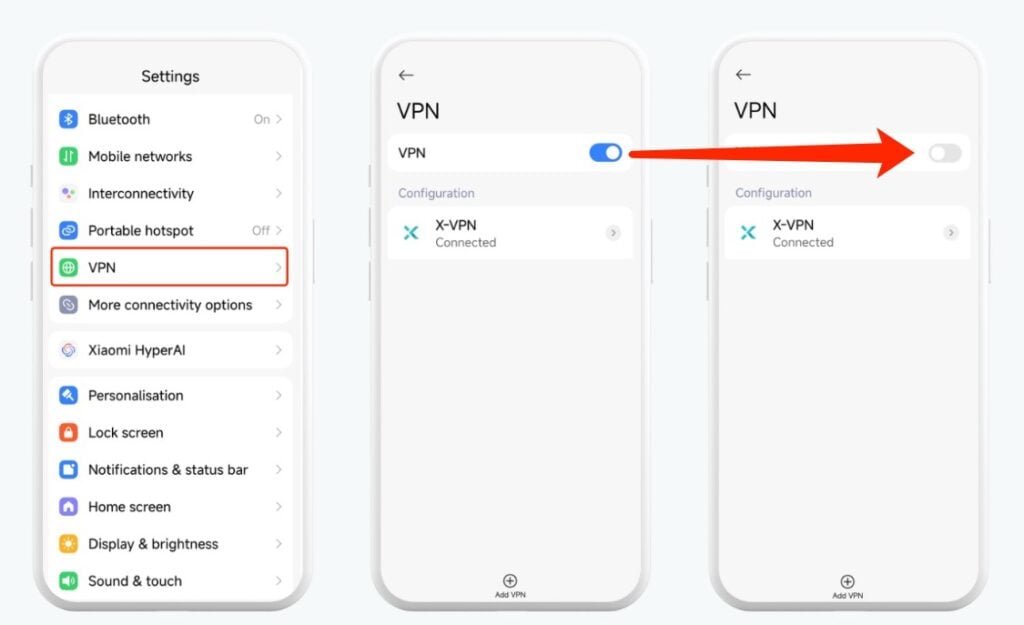 How to Turn Off VPN on Android? Tutorial with Screenshots | X-VPN