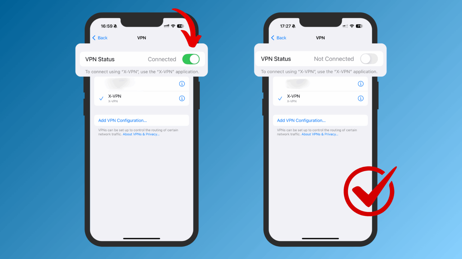 Cómo desactivar VPN en iPhone？[Guía actualizada 2026] | X-VPN